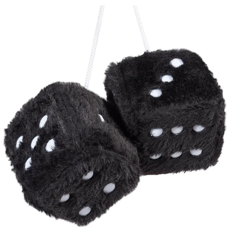 Extra Fuzzy Dice Car Accessory Plush Ornament Decoration - Etsy