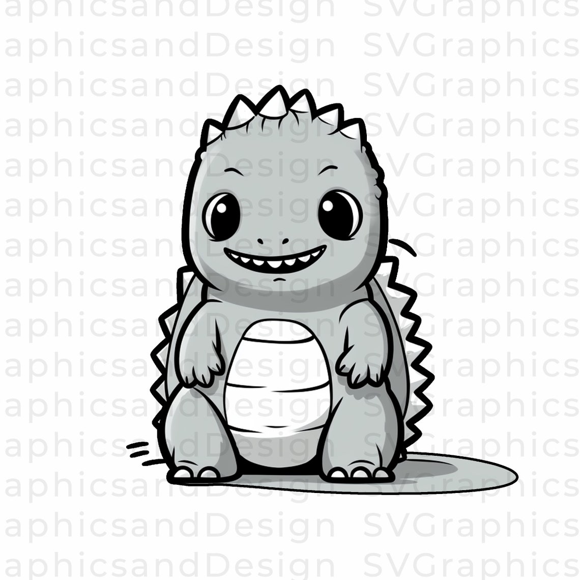 Cute Baby Godzilla SVG and PNG Bundle - for Cricut and Cutting Machine ...