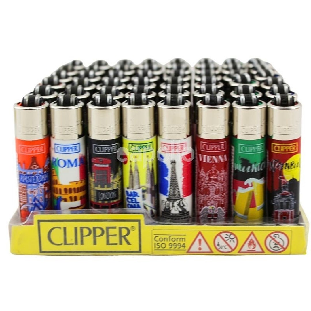 Clipper Mini Lighters ''cities'' Design Pack of 4 Assorted - Etsy UK