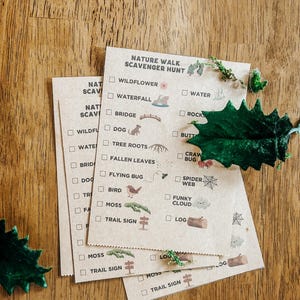Printable Nature Walk Scavenger Hunt | Homeschool Outdoor Activity ...