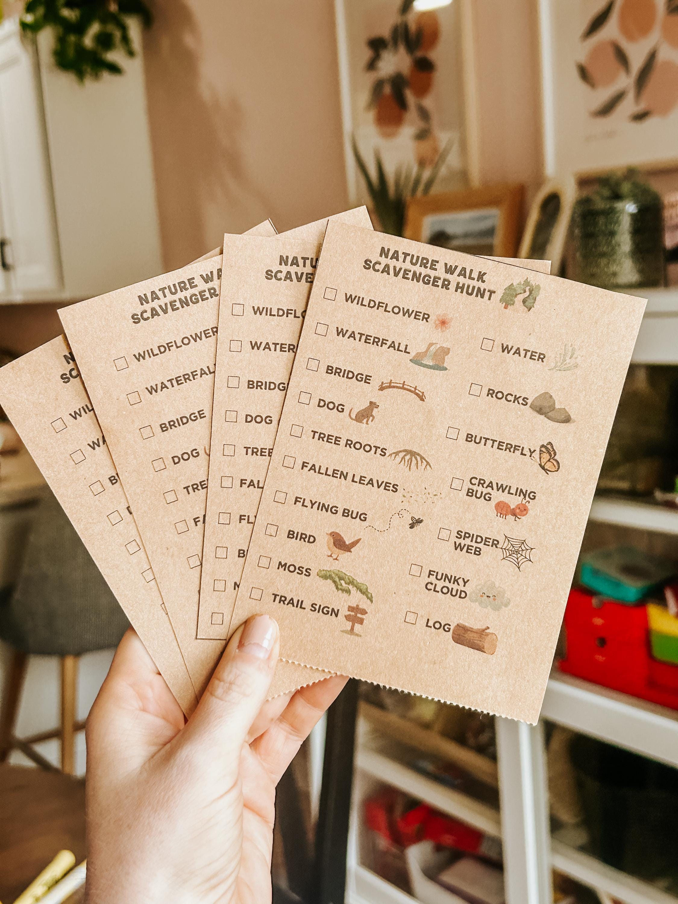 Printable Nature Walk Scavenger Hunt | Homeschool Outdoor Activity ...