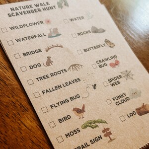 Printable Nature Walk Scavenger Hunt | Homeschool Outdoor Activity ...