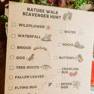 Printable Nature Walk Scavenger Hunt | Homeschool Outdoor Activity ...