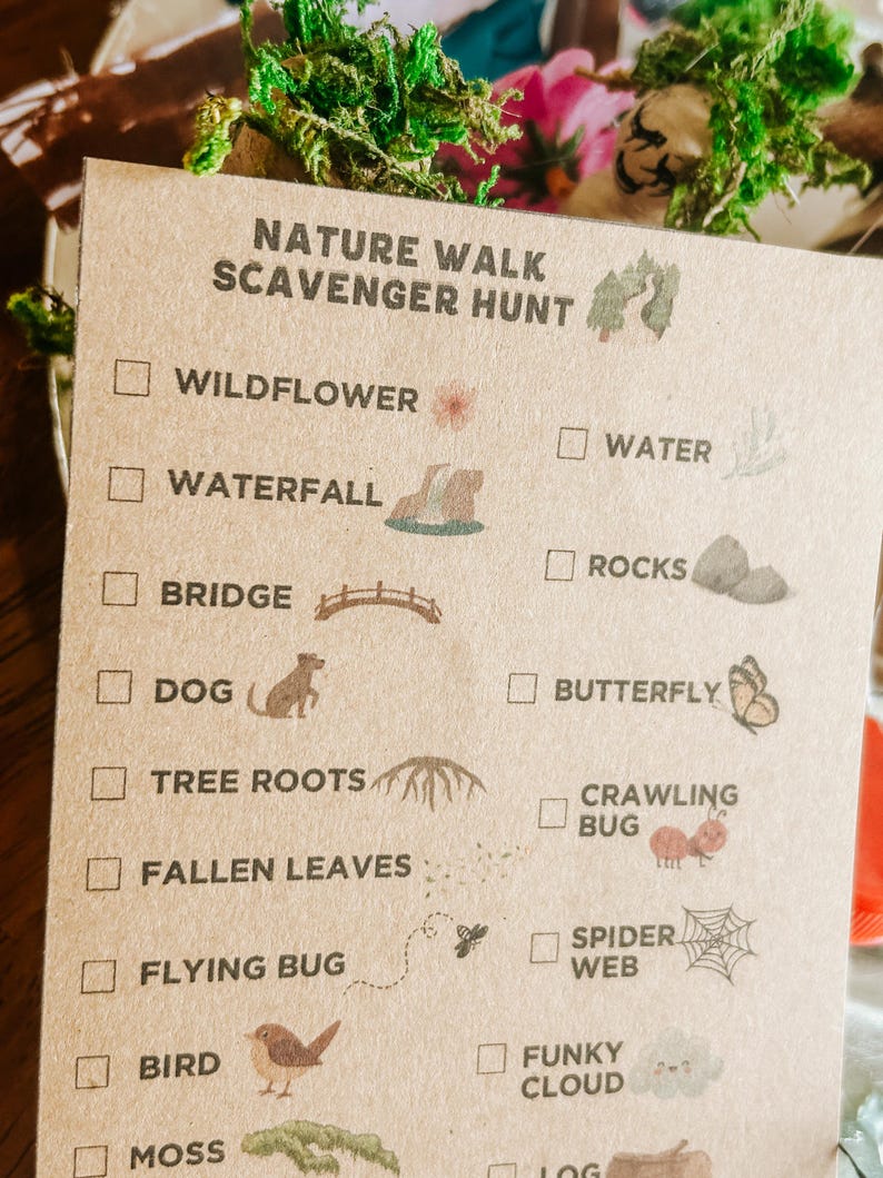 Printable Nature Walk Scavenger Hunt | Homeschool Outdoor Activity ...