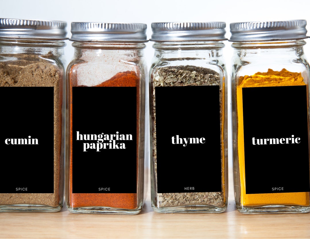 Printable Labels for Herbs and Spices 114 Pack - Etsy