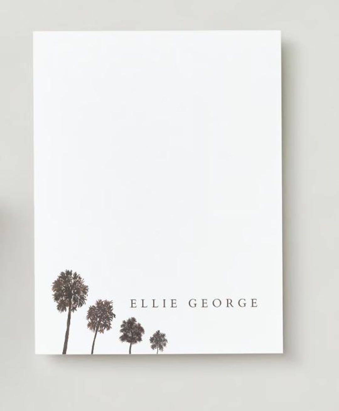 Palm Tree Silhouette Stationary Template, Hand Painted Stationary Canva ...