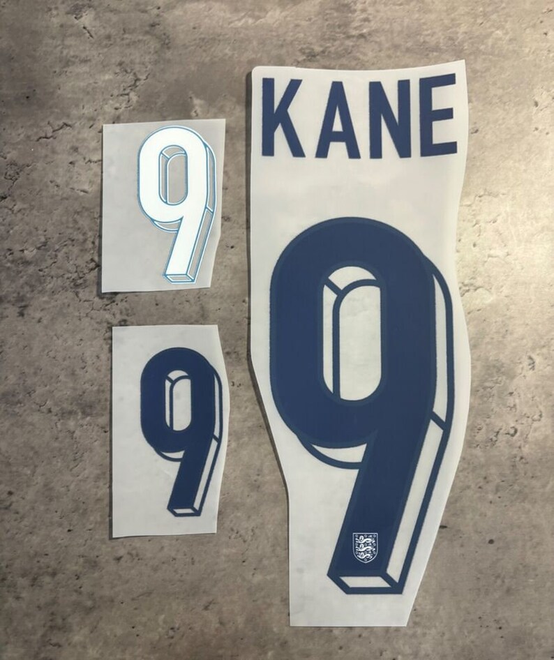 Kane 9 England Euro 2024 KIDS VERSION Home Football Shirt Print Nameset ...