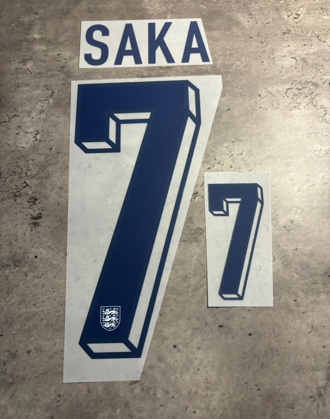 SAKA 7 England Euro 2024 Adult Home Football Shirt Print Nameset Iron ...