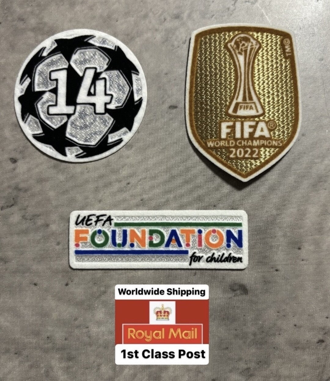 Real Madrid Champions League 2023/24 KIDS SIZE Arm Sleeve Patch Badge ...