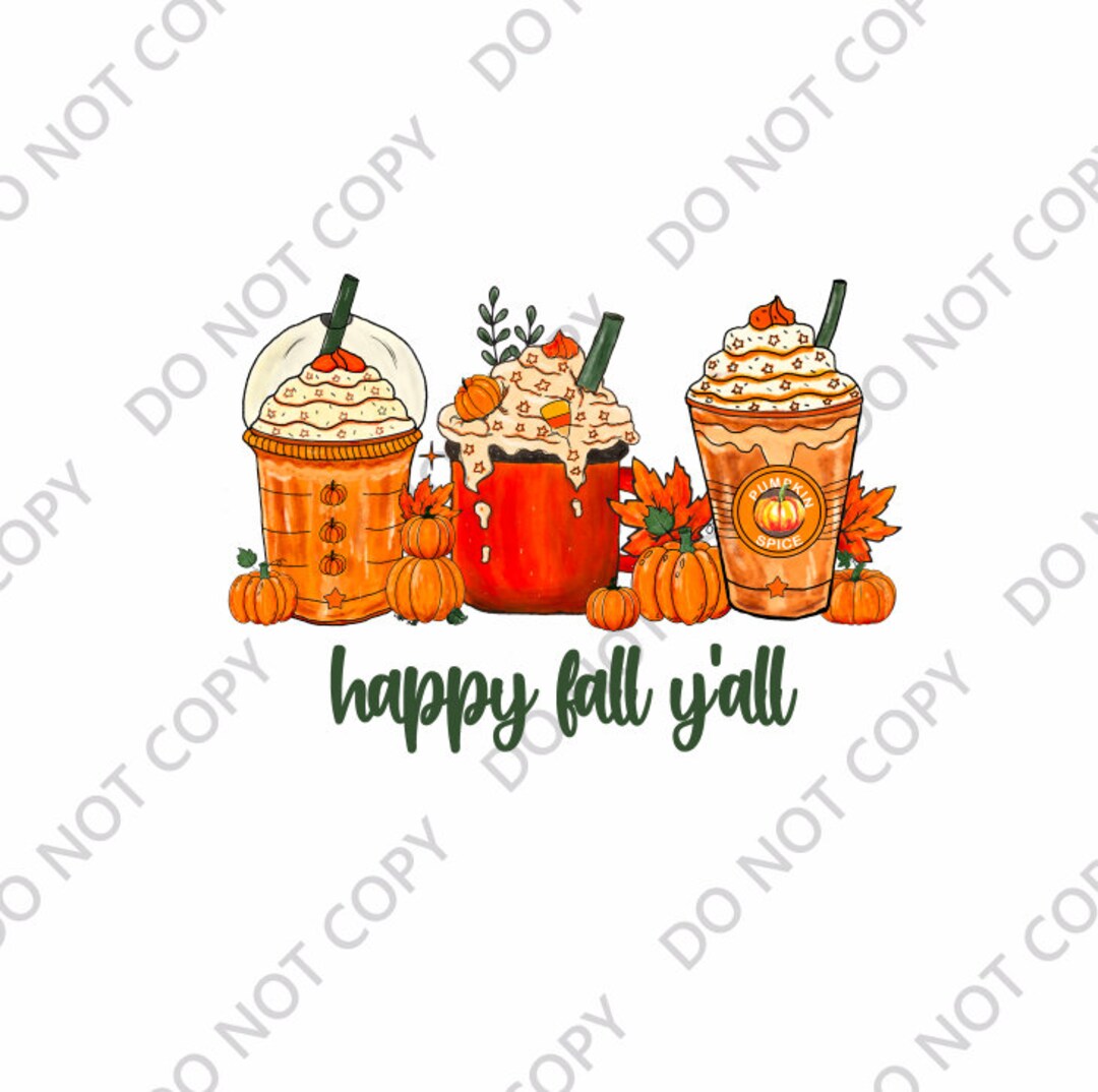 Happy Fall Y'all Digital File PNG - Etsy