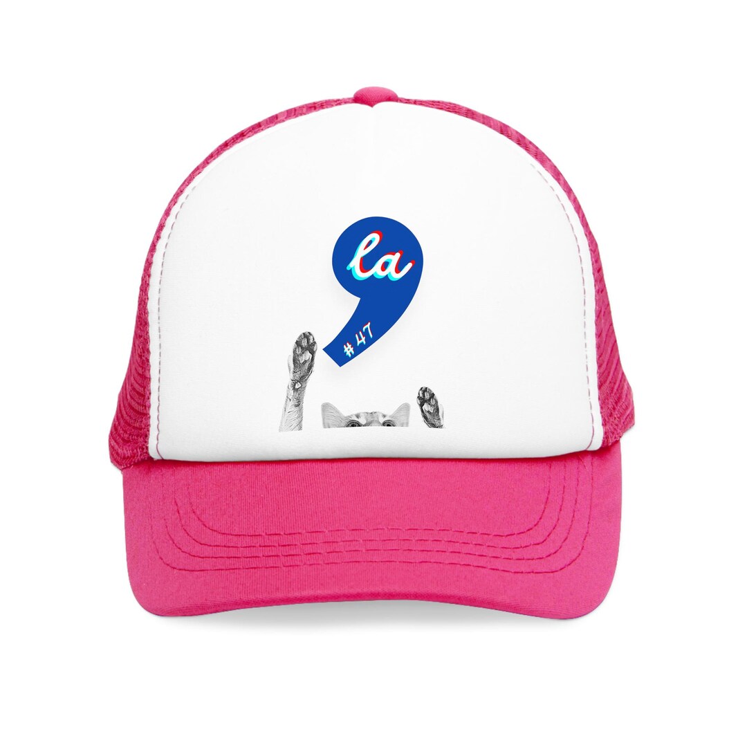 Kamala Cat Lady Trucker Hat, Mesh Cap, Kamala Harris Comma La Hat - Etsy
