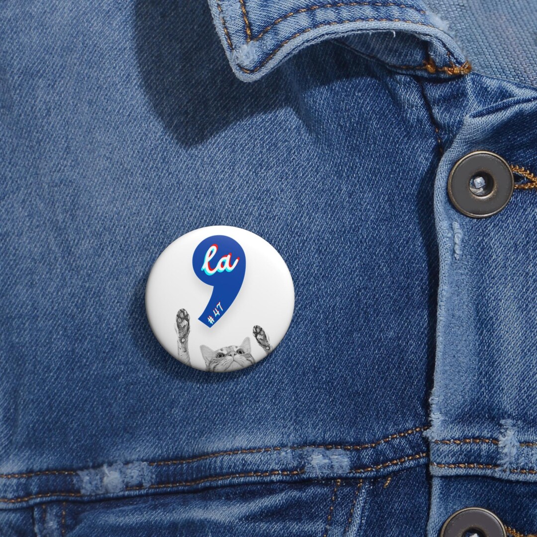 1.25 Kamala Cat Lady, Comma La, Custom Pin Button, Kamala Harris for ...