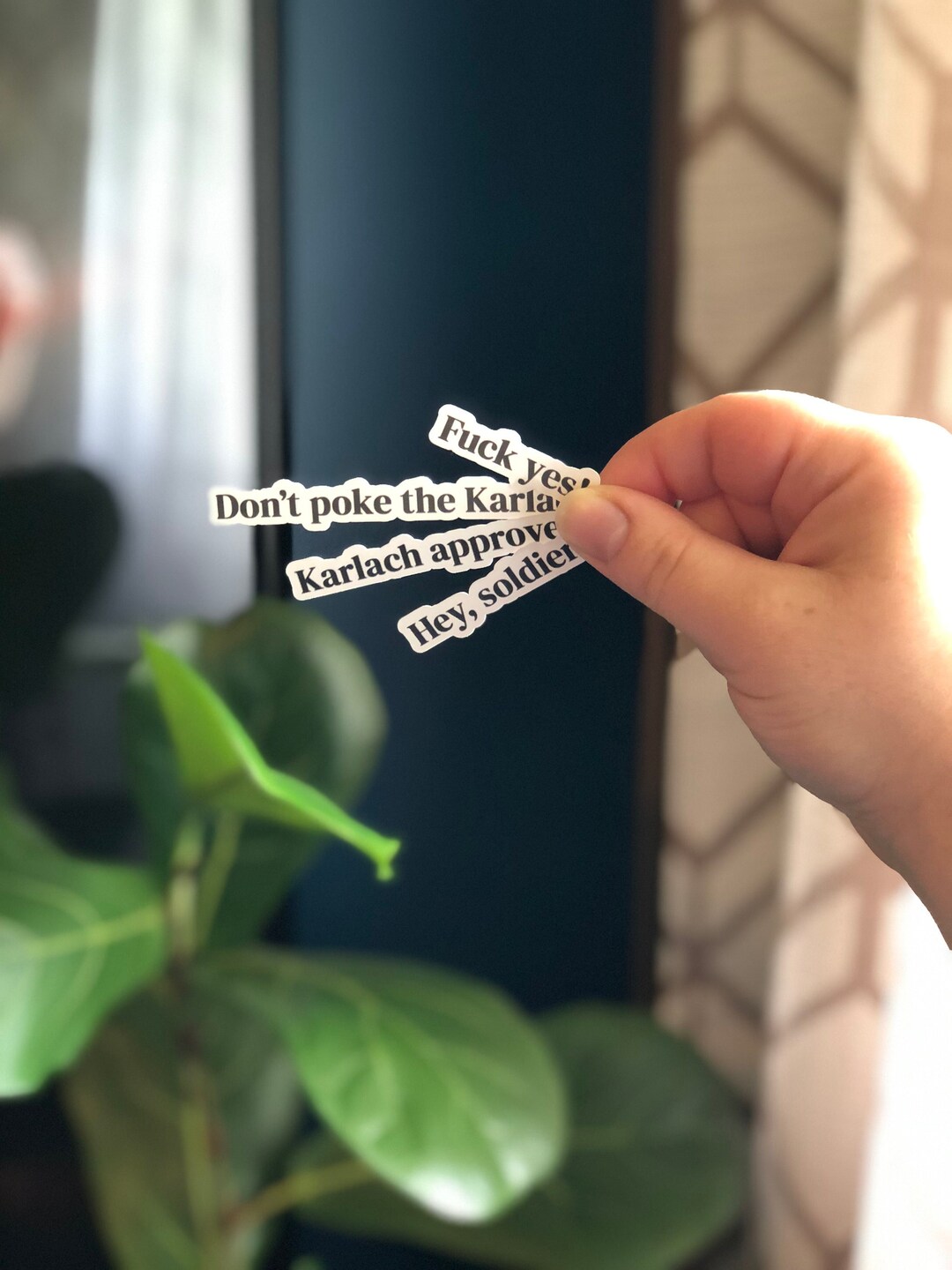 Karlach Quote Stickers, Set of 4 Phrase Stickers - Etsy