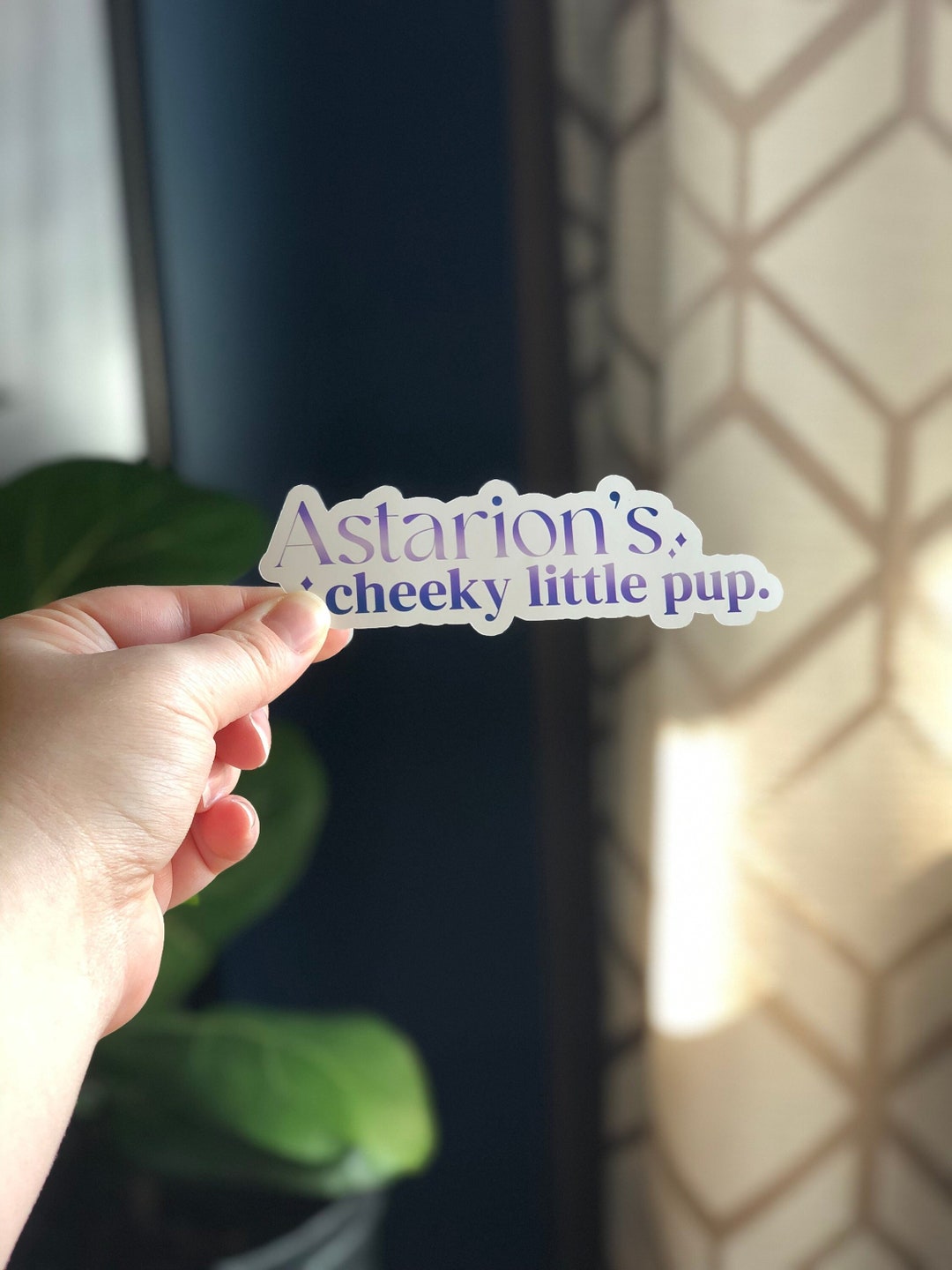 Astarion's Cheeky Little Pup Sticker, Purple Gradient, 5 Inch Sticker ...