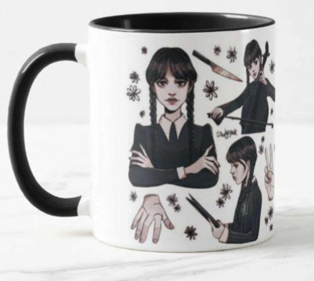 Wednesday Art Mug, Addams Mug, Wednesday Addams, Gothic Mug, Gifts for ...