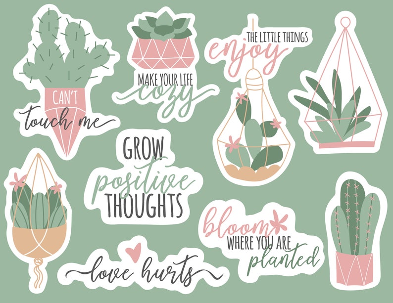 A Little Prickly Sticker Set - Etsy