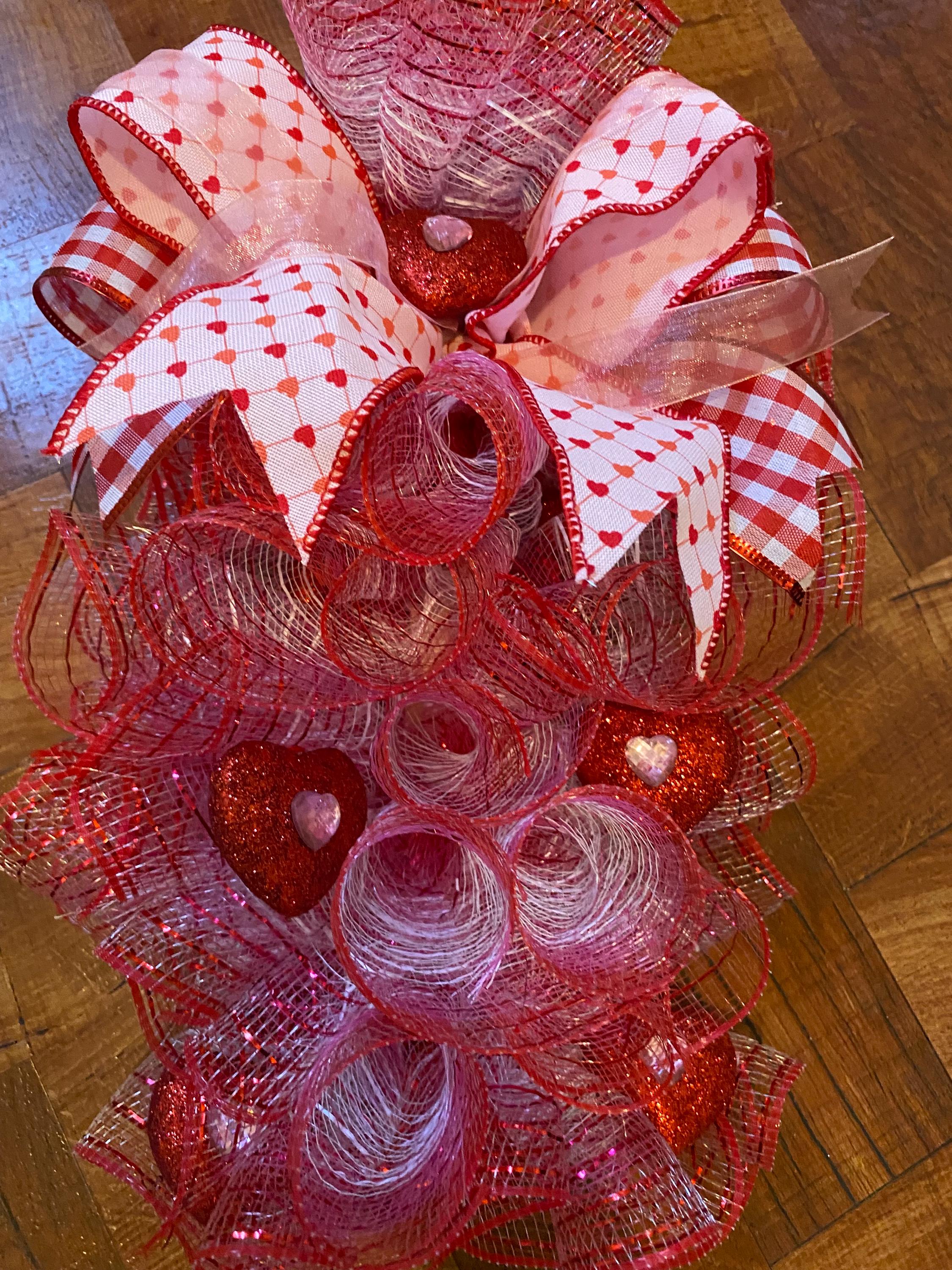 Love Inspired 14’ Inch Deco Mesh Door Swag or Centerpiece. - Etsy