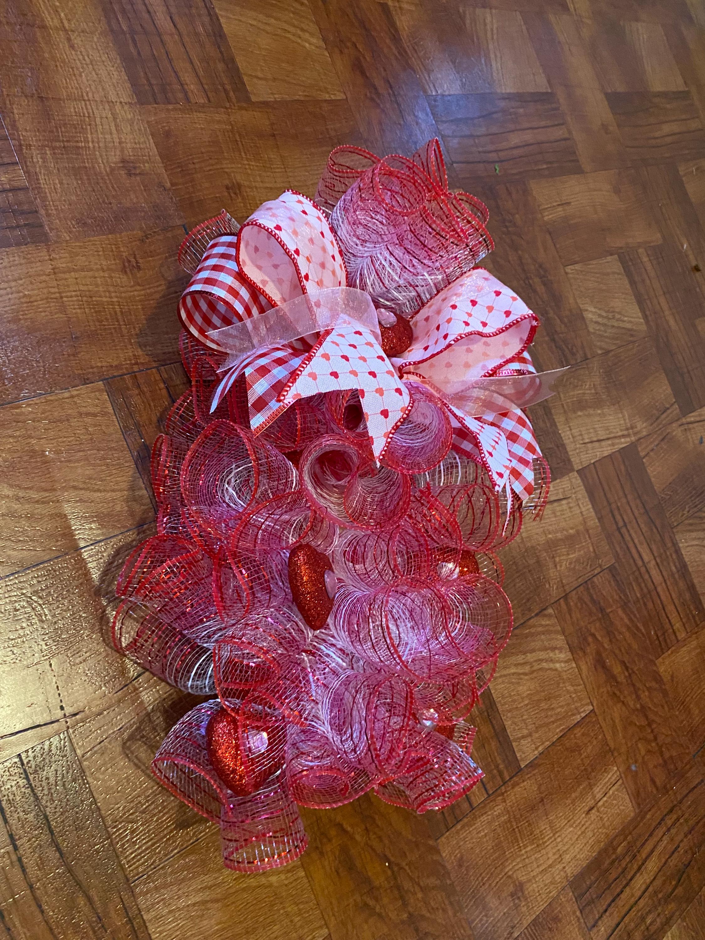 Love Inspired 14’ Inch Deco Mesh Door Swag or Centerpiece. - Etsy