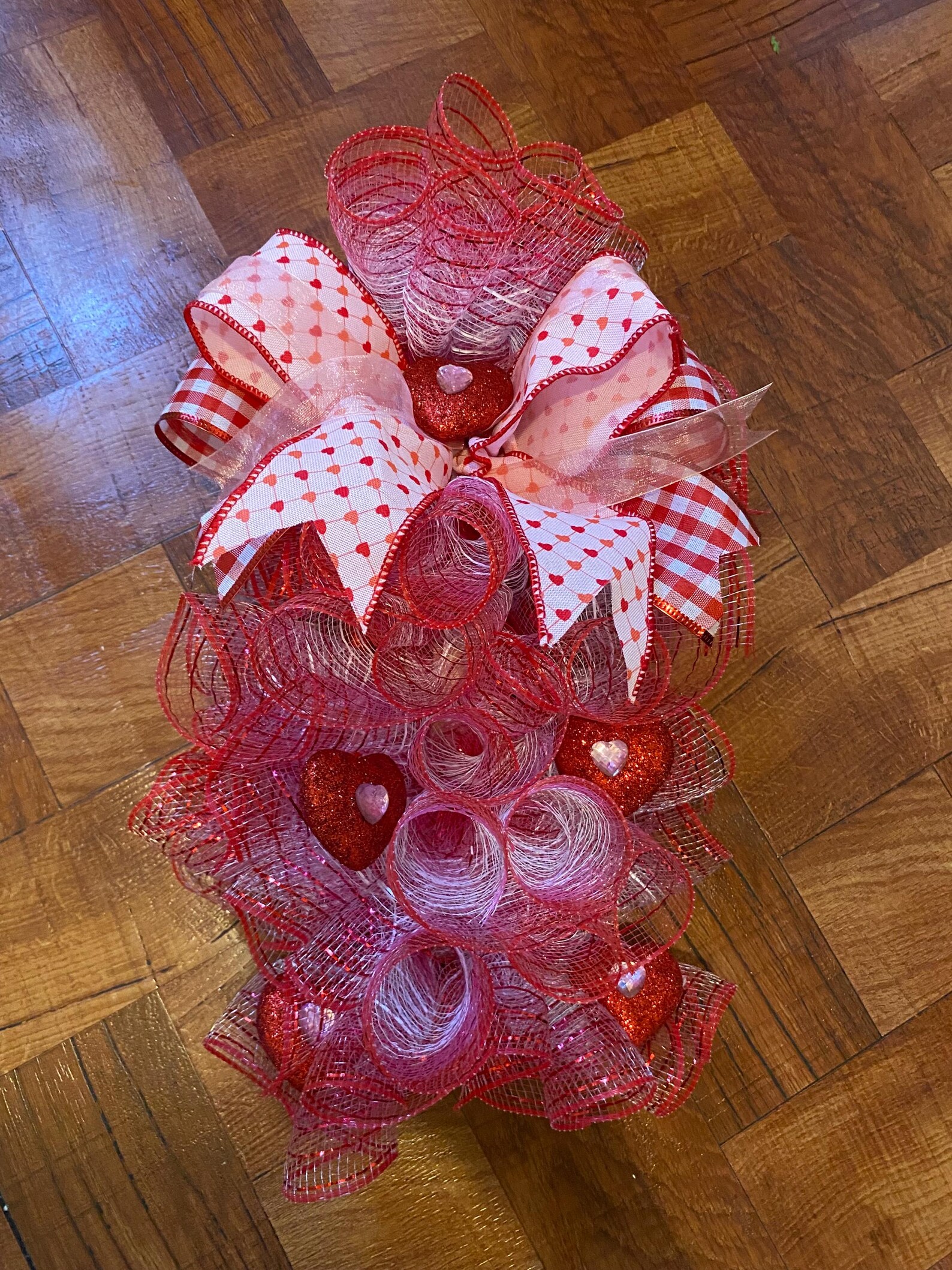 Love Inspired 14’ Inch Deco Mesh Door Swag or Centerpiece. - Etsy