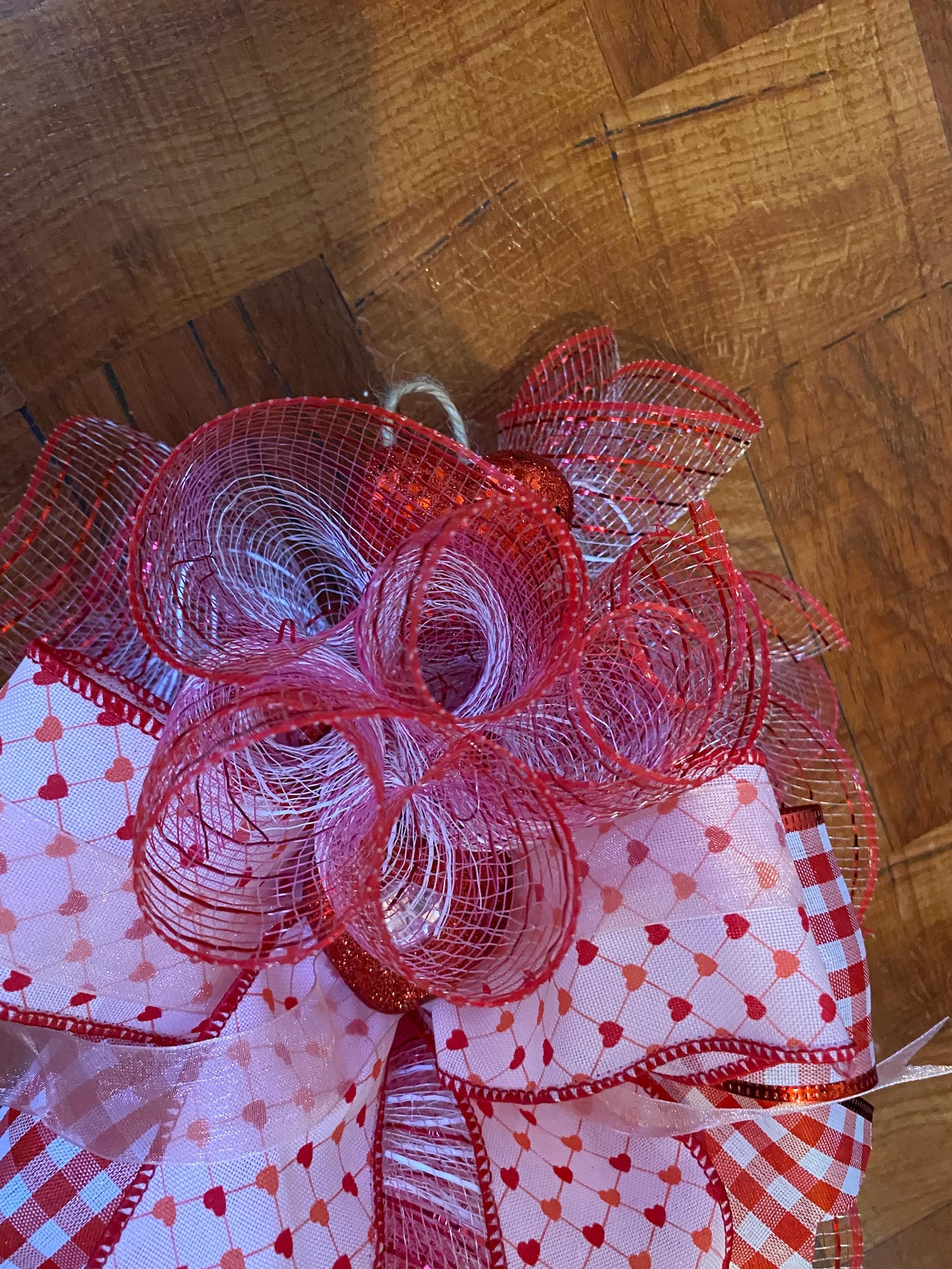 Love Inspired 14’ Inch Deco Mesh Door Swag or Centerpiece. - Etsy