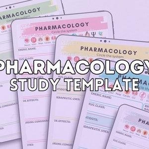 Printable Pharmacology Template for Nursing Student, Drug Card Template ...