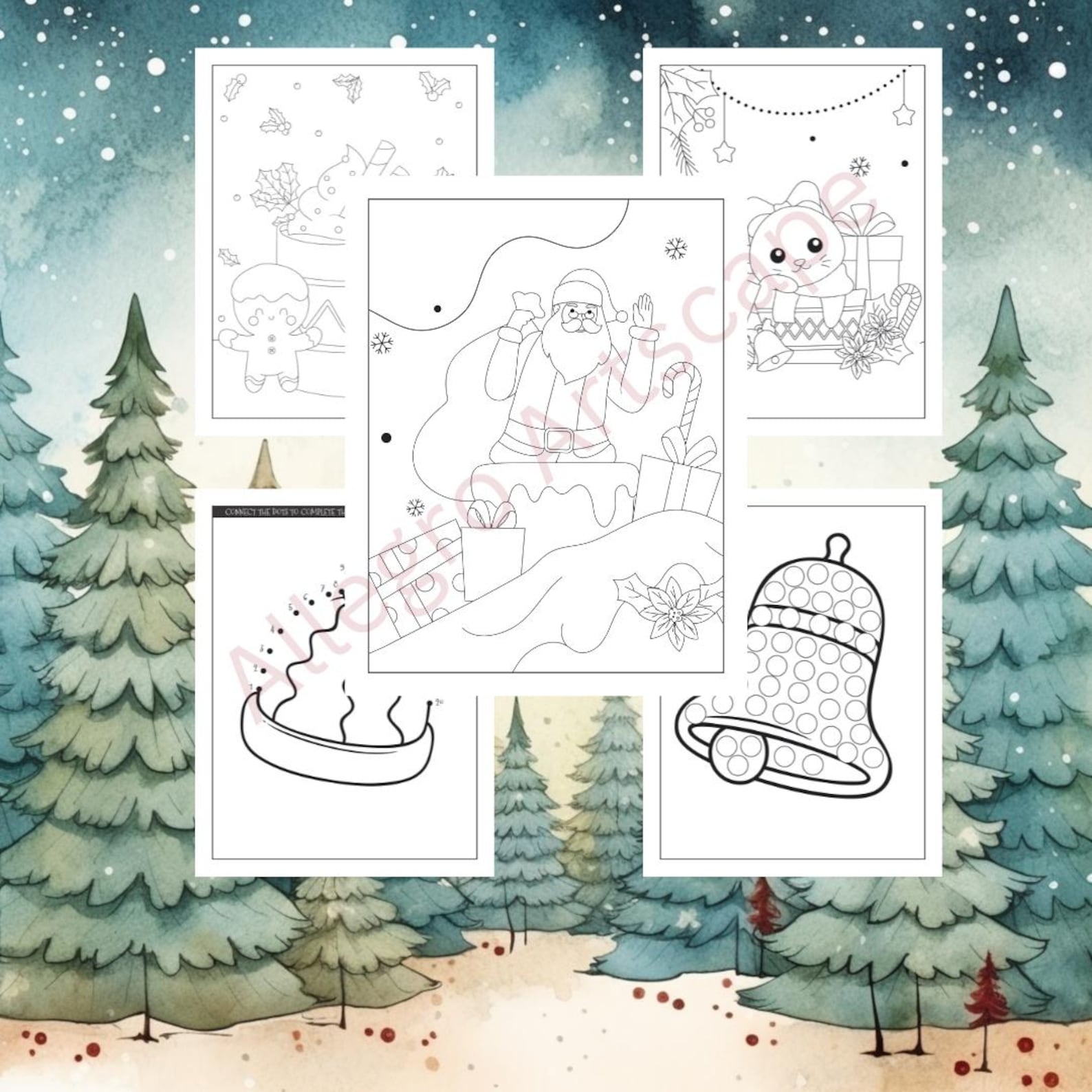 Printable Christmas Activity Page Christmas Coloring Sheet Kids Maze ...