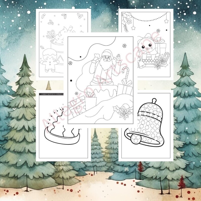 Printable Christmas Activity Page Christmas Coloring Sheet Kids Maze ...