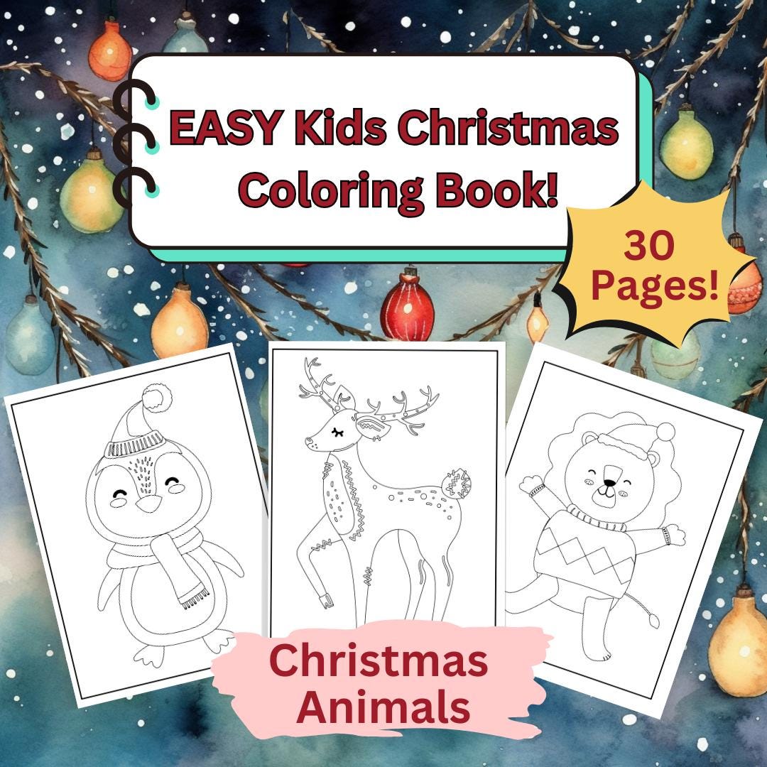 Christmas Coloring Pages Animals Christmas Animal Coloring Pages ...