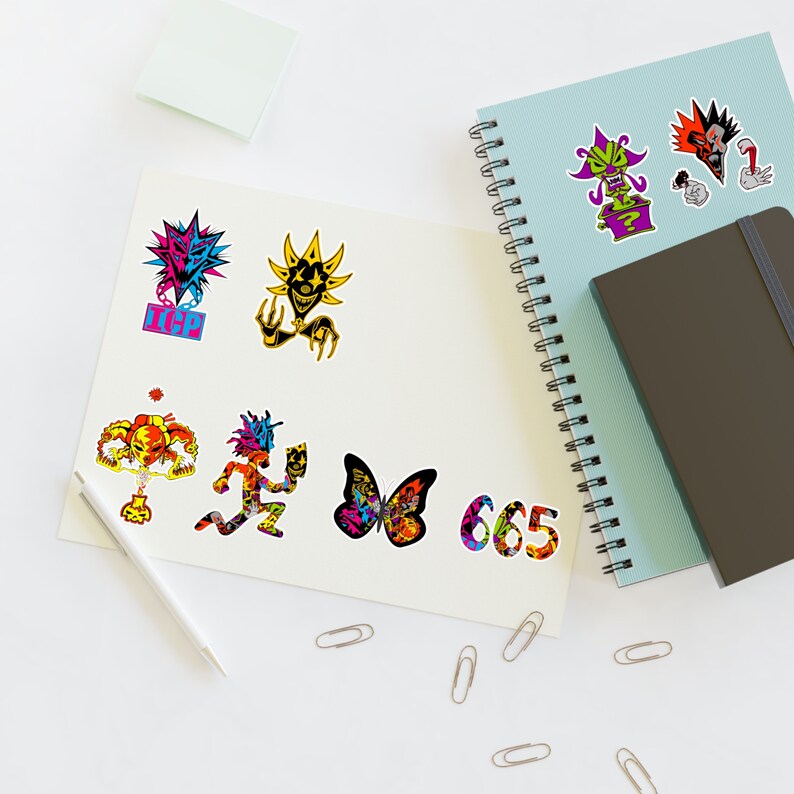 ICP 1st & 2nd Deck Mashup Sticker Sheet ICP Stickers Juggalo Stickers ...