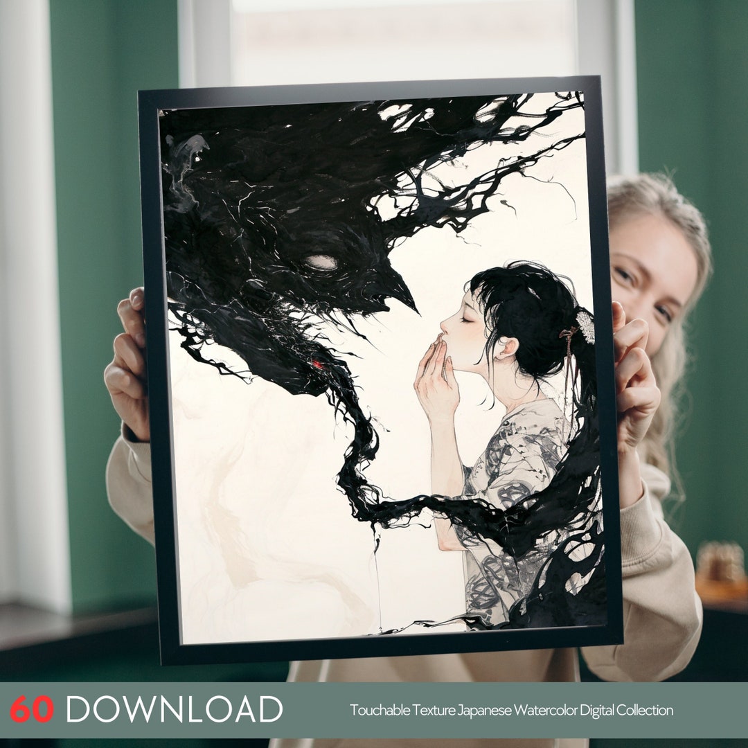 Touchable Texture Japanese Watercolor Digital Collection60 - Etsy