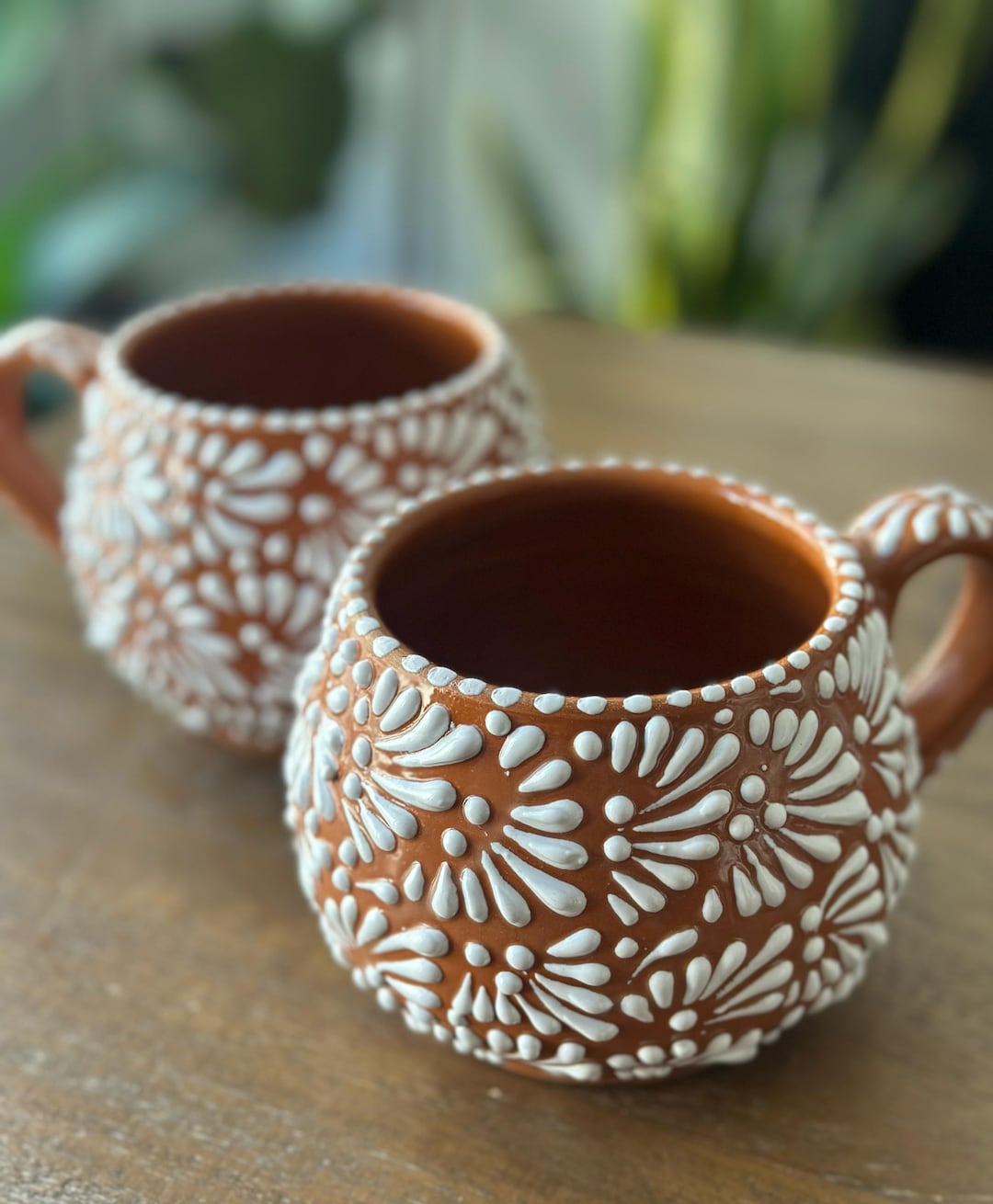 Mexican Coffee Mug, Brown Talavera Mug, Handmade Pottery, Brown ...