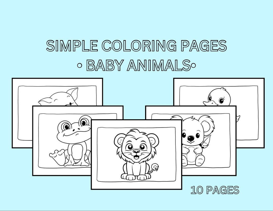 Baby Animals Coloring Pages Preschool, Kindergarten & Homeschool ...