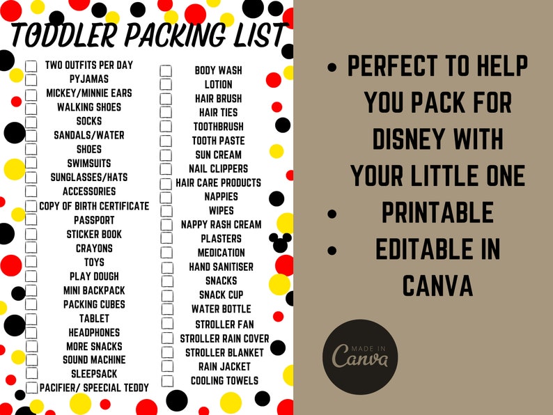 EDITABLE Travel Packing List Template in Google Sheets /excel ...