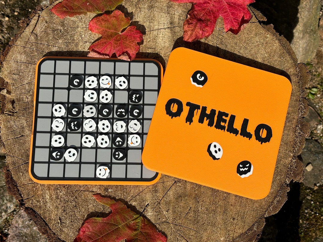 Halloween Themed Othello Game With Cute and Scary Ghost Pieces. Family ...