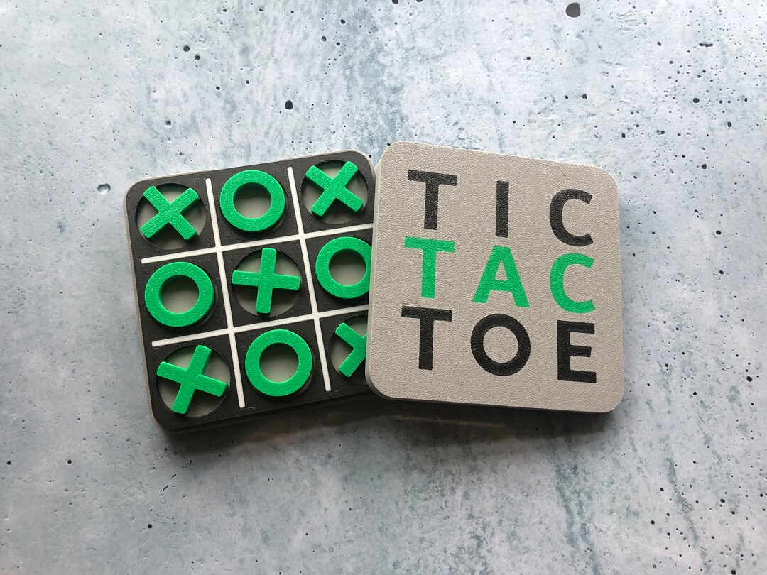 Compact Tic Tac Toe Board Game in Sleek Modern and Minimalistic Design ...