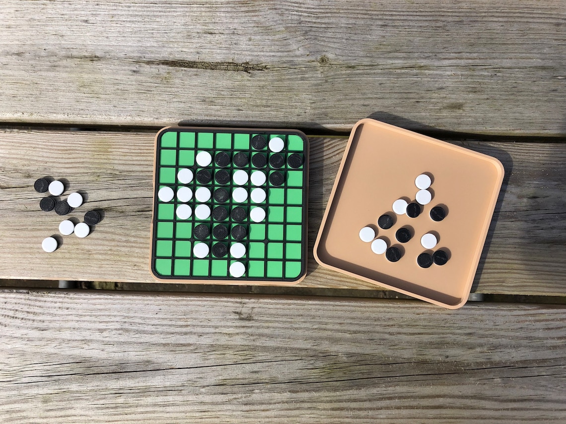 Portable Minimalist Othello Game With Lid Modern Travel Edition, Car ...