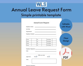 Holiday Leave Request Form - Etsy