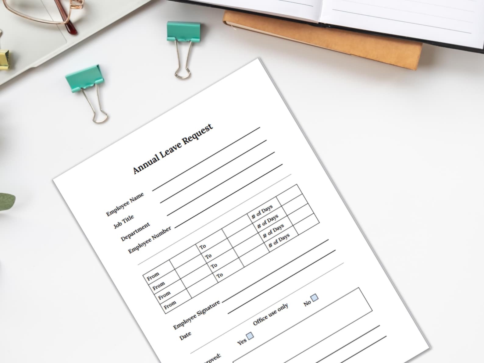 Annual Leave Form Template - Holiday & Vacation Request Tool for Hr ...