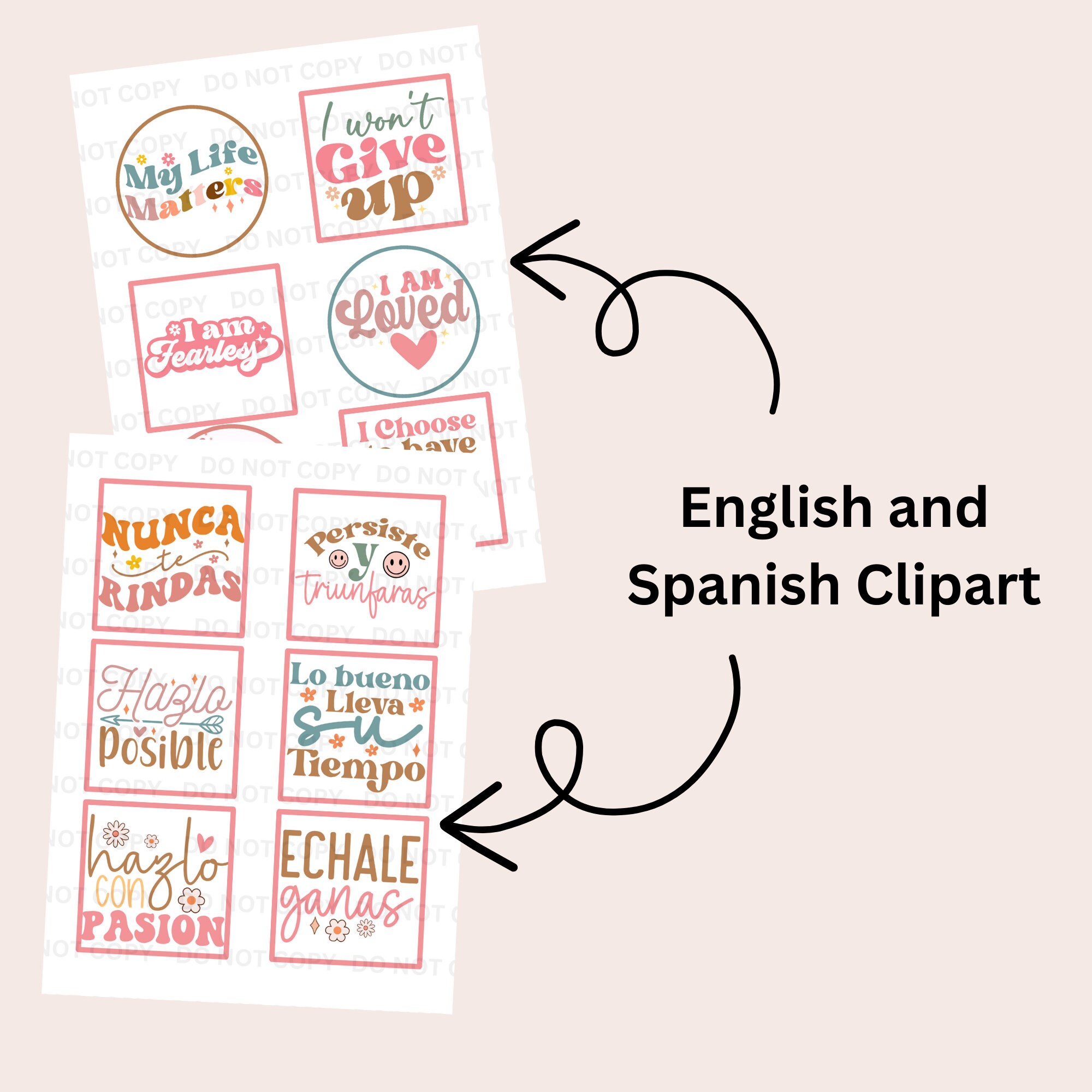 Vision Board Kit 2025 -2026 Mood Board Spanglish Motivational Quotes ...
