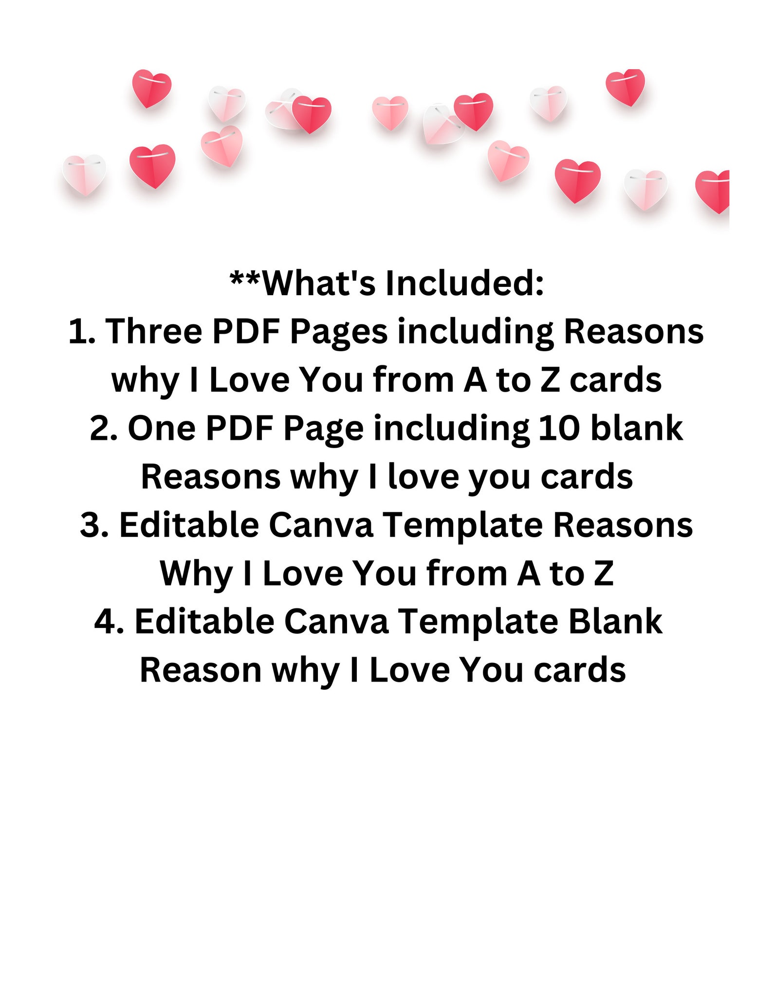 Customizable Reasons to Love A to Z Romantic Valentines Day Card ...