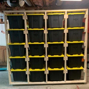 27 Gallon Tote Rack Plans, Custom Rack Configurator, Tote Garage ...