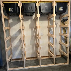 HDX 27 Gallon Tote Rack Plans, Tote Garage Storage Shelves ...