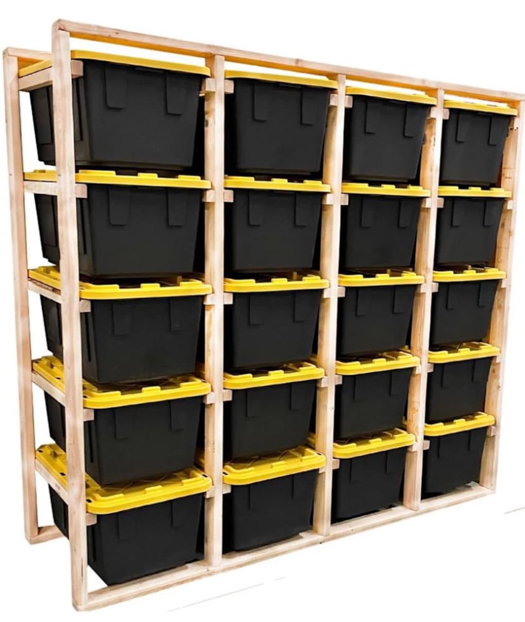 27 Gallon Storage Bin Rack Plans, Storage Bin Garage Shelves ...