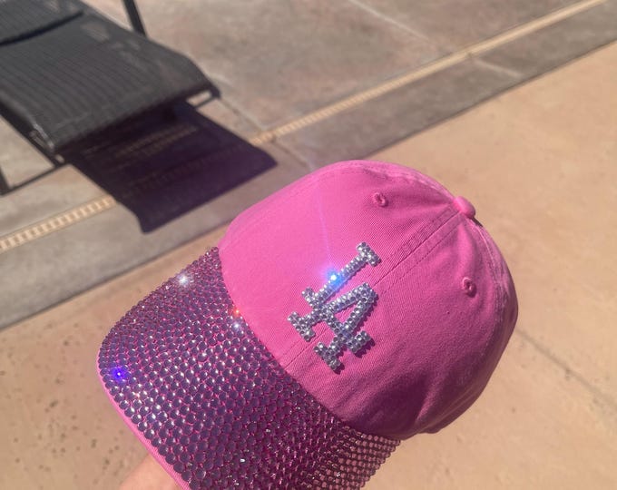 Pink Dodgers Bling Hat - Etsy