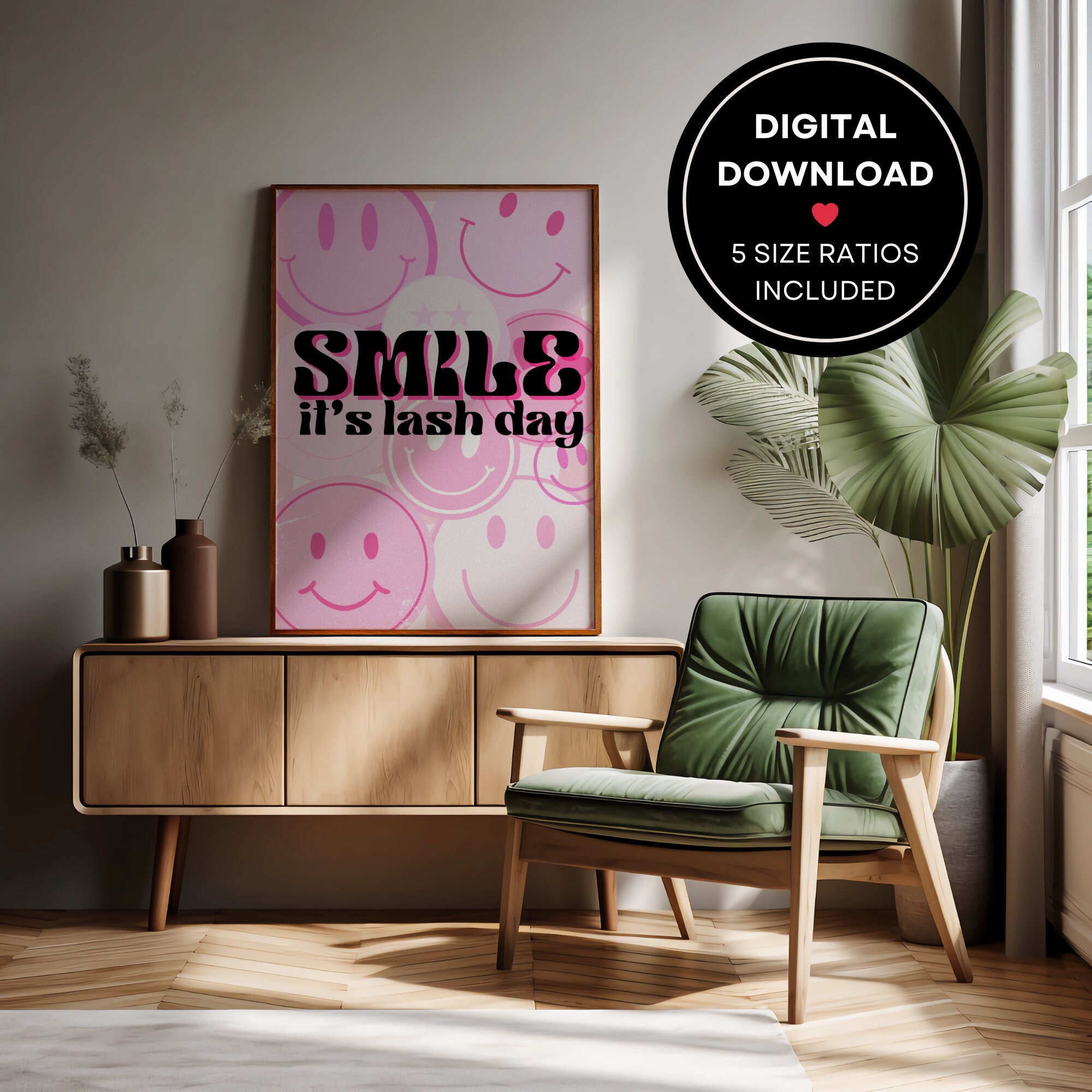 Smile It's Lash Day | Lash Tech Salon Suite Wall Art | Eyelash ...