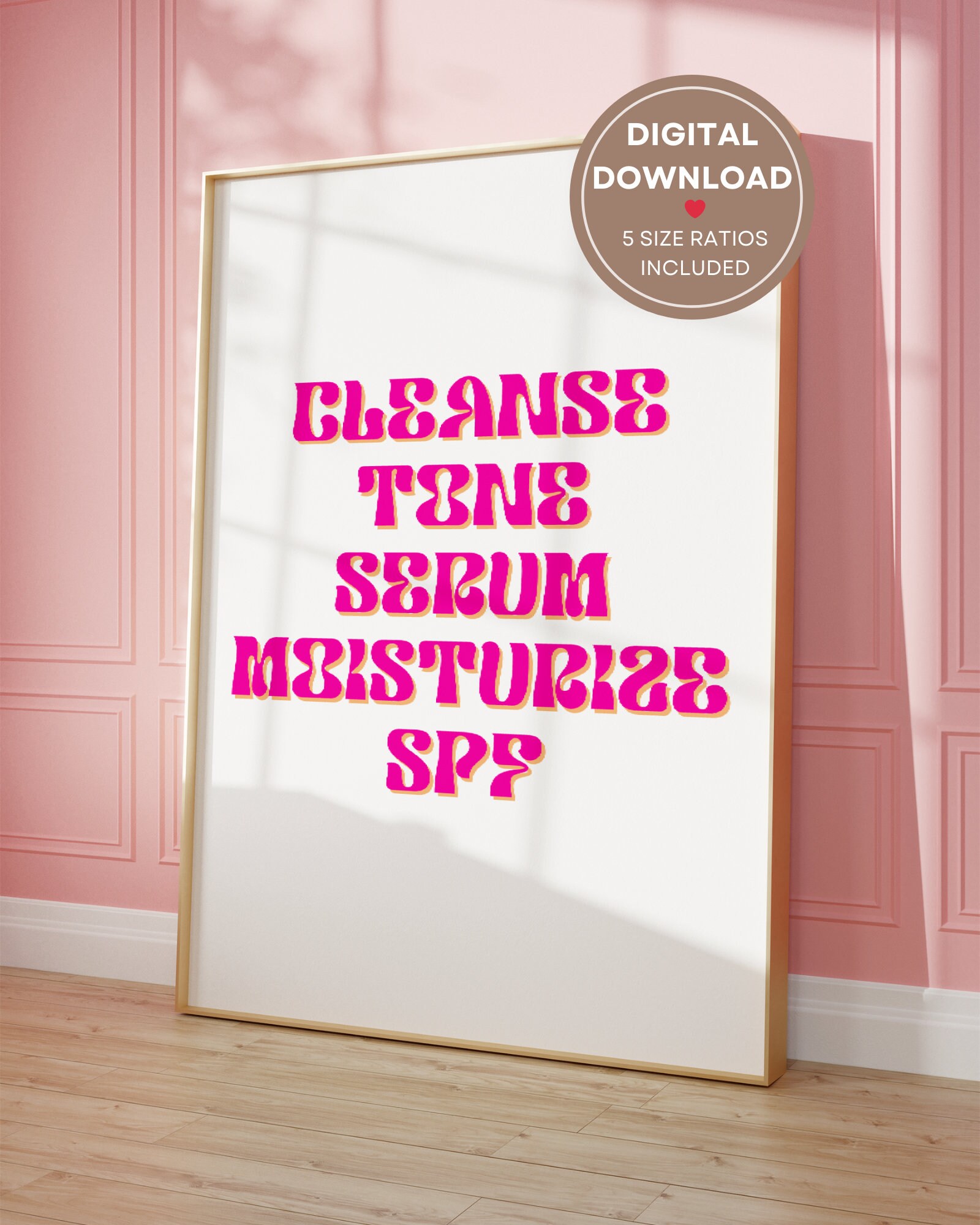 Skin Care Routine Poster Esthetics Salon Suite Printable Wall Art Salon ...