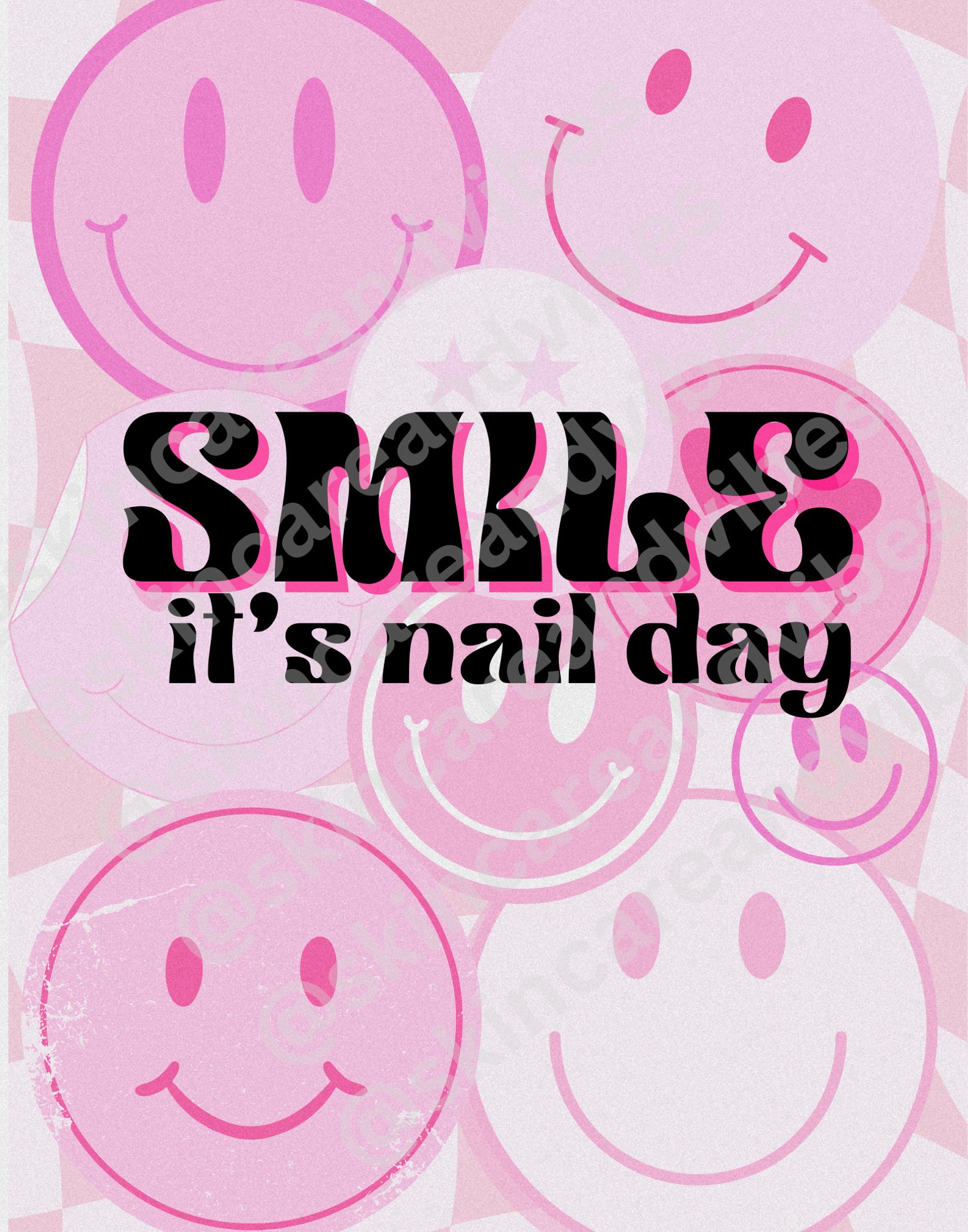 Smile It's Nail Day Poster | Nail Tech Salon Suite Wall Art | Nail ...