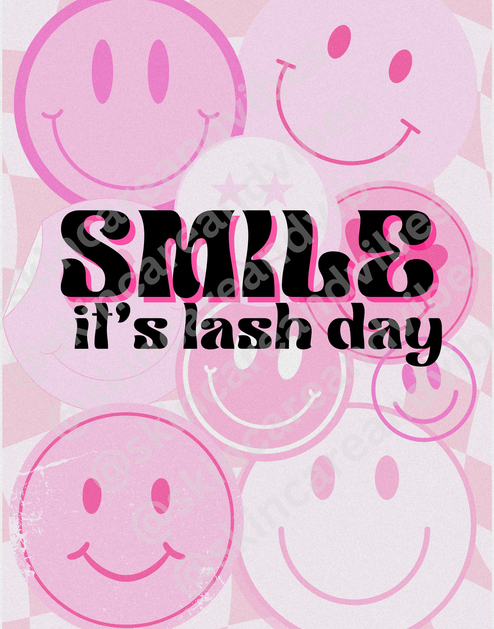 Smile It's Lash Day | Lash Tech Salon Suite Wall Art | Eyelash ...