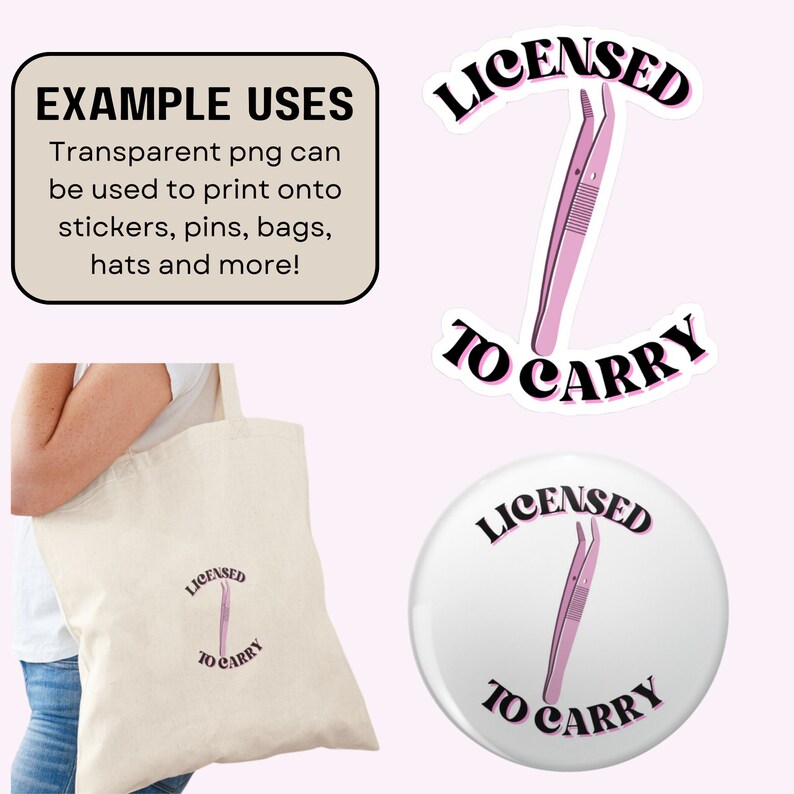 Licensed to Carry Tweezer SVG PNG | Digital Download for Wax ...