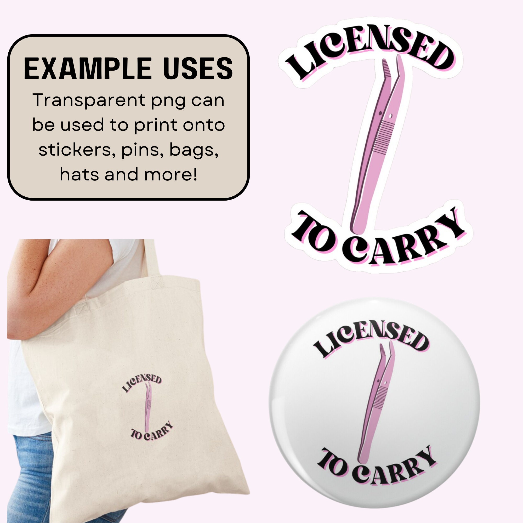 Licensed to Carry Tweezer SVG PNG | Digital Download for Wax ...